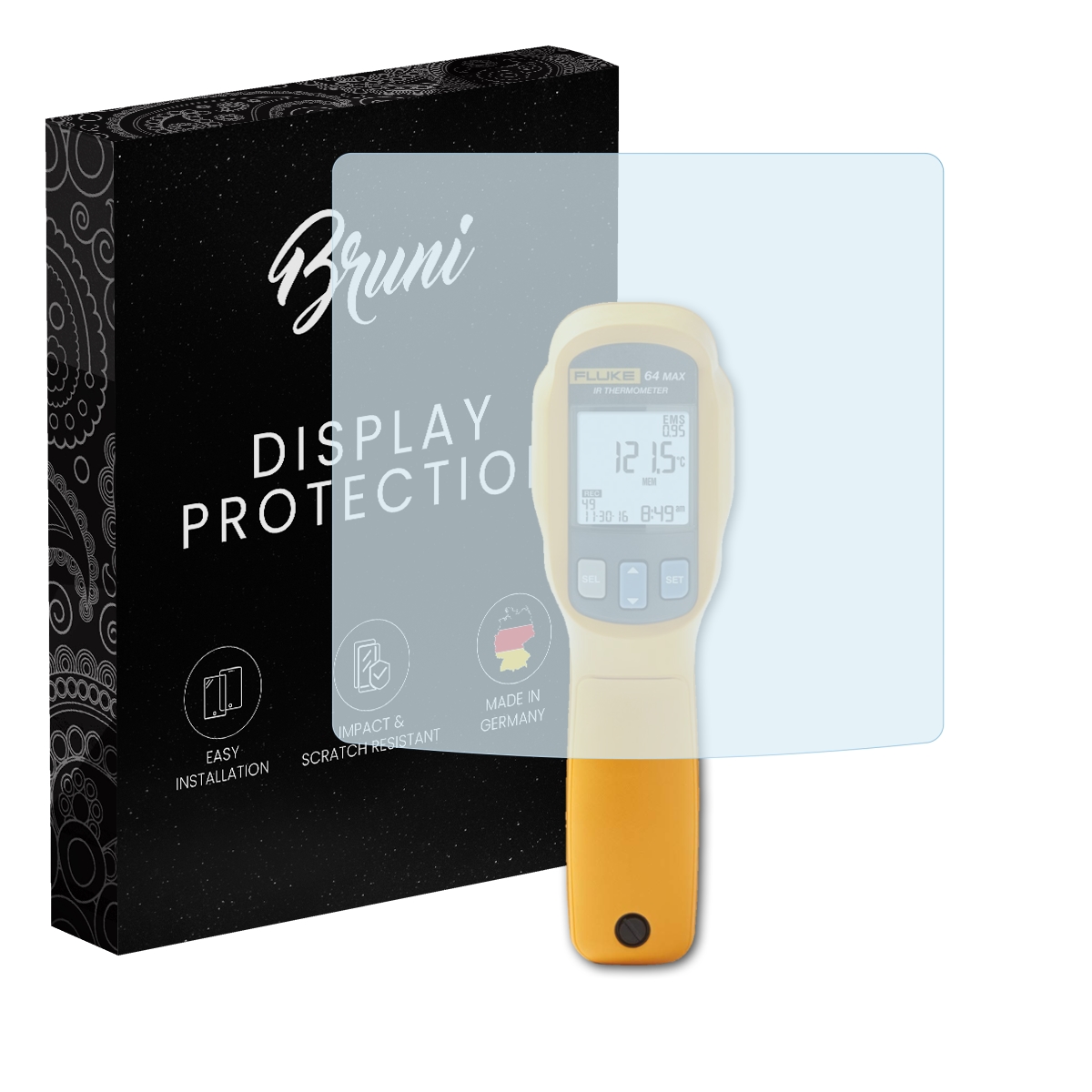 Bruni 2x Protective Film for Fluke 64 Max Screen Protector Screen ...
