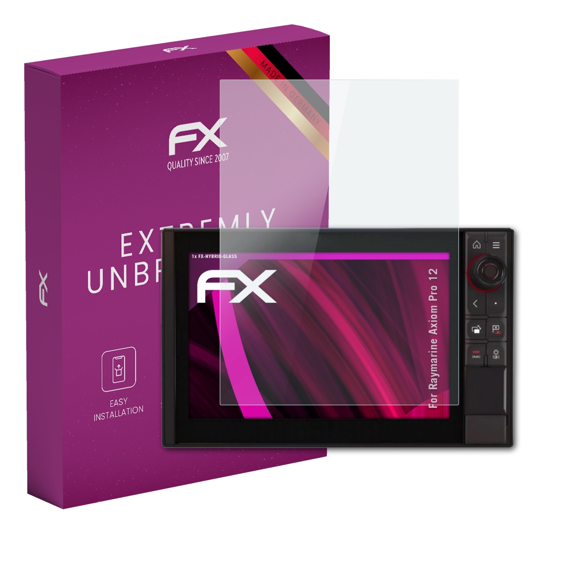 atFoliX Glass Protector for Raymarine Axiom Pro 12 9H Hybrid-Glass ...